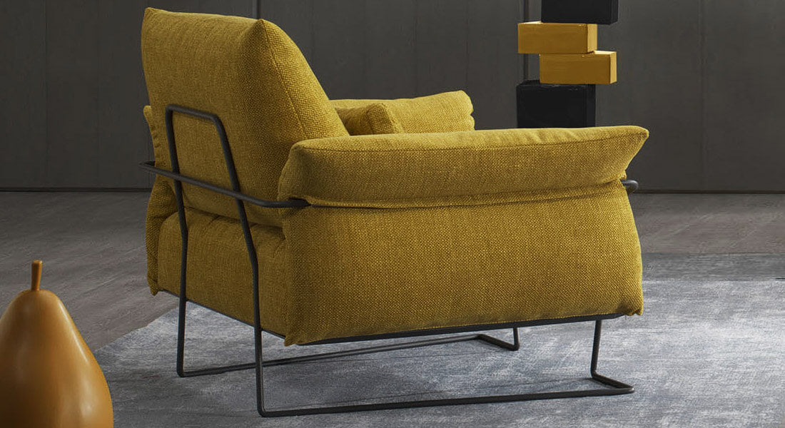 Sofa - Quilted - Yellow